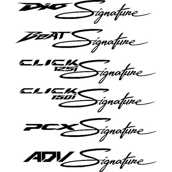 HONDA MOTORCYCLE STICKER SIGNATURE | Shopee Philippines