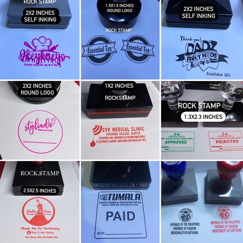 PERSONALIZED LOGO STAMP SELF INKING COD | Shopee Philippines
