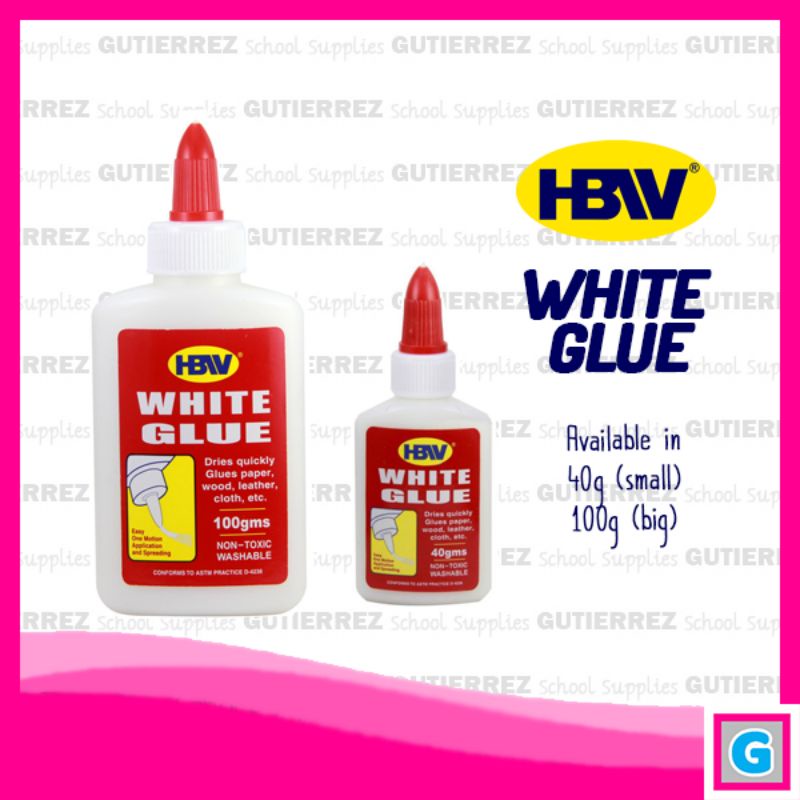 HBW White Glue 100g 40g | Shopee Philippines
