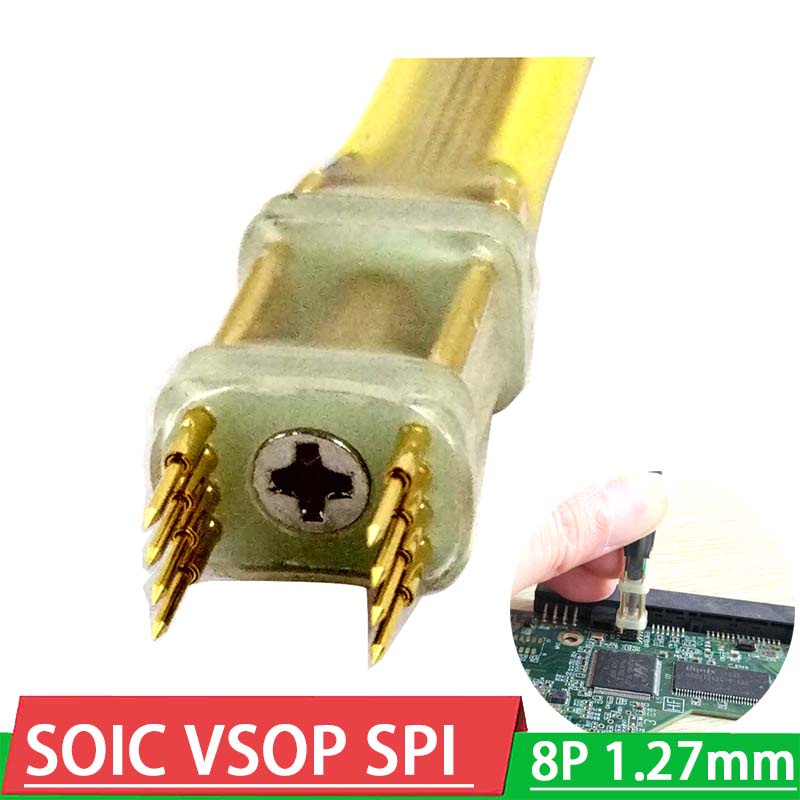 SOP WSON SOIC VSOP SPI FLASH SOP8 8P 1.27mm fixture Clip pin programming Burning download probe ...
