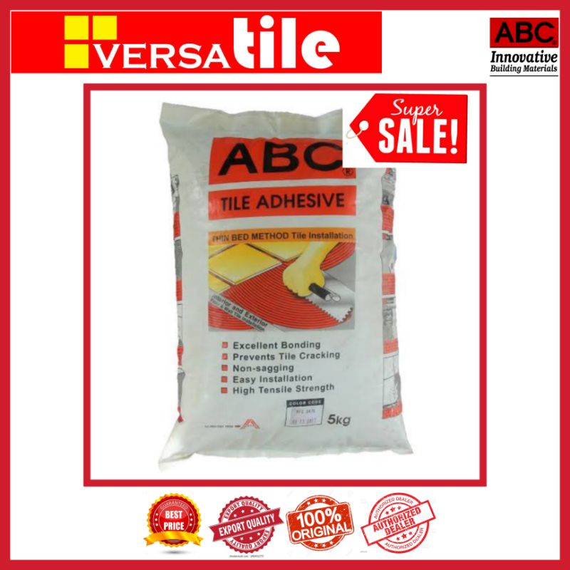 ABC Tile Adhesive Original 5kg pack | Shopee Philippines