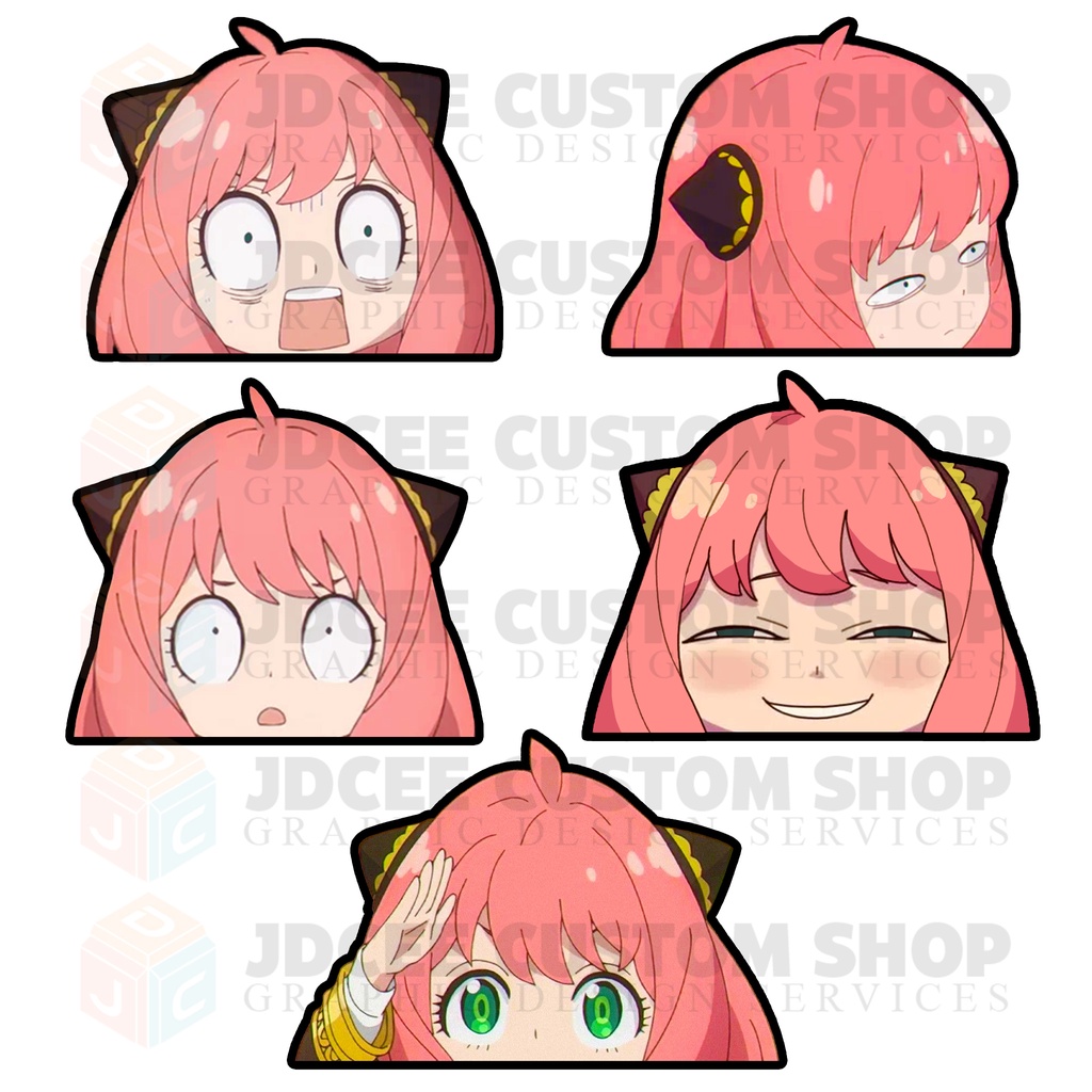 (SET) AQUAFLASK PEEKER STICKERS Anya Forger emotes | Spy x Family ...
