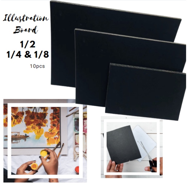AKT 10 Pcs Illustration Board 1 2 1 4 1 8 Shopee Philippines