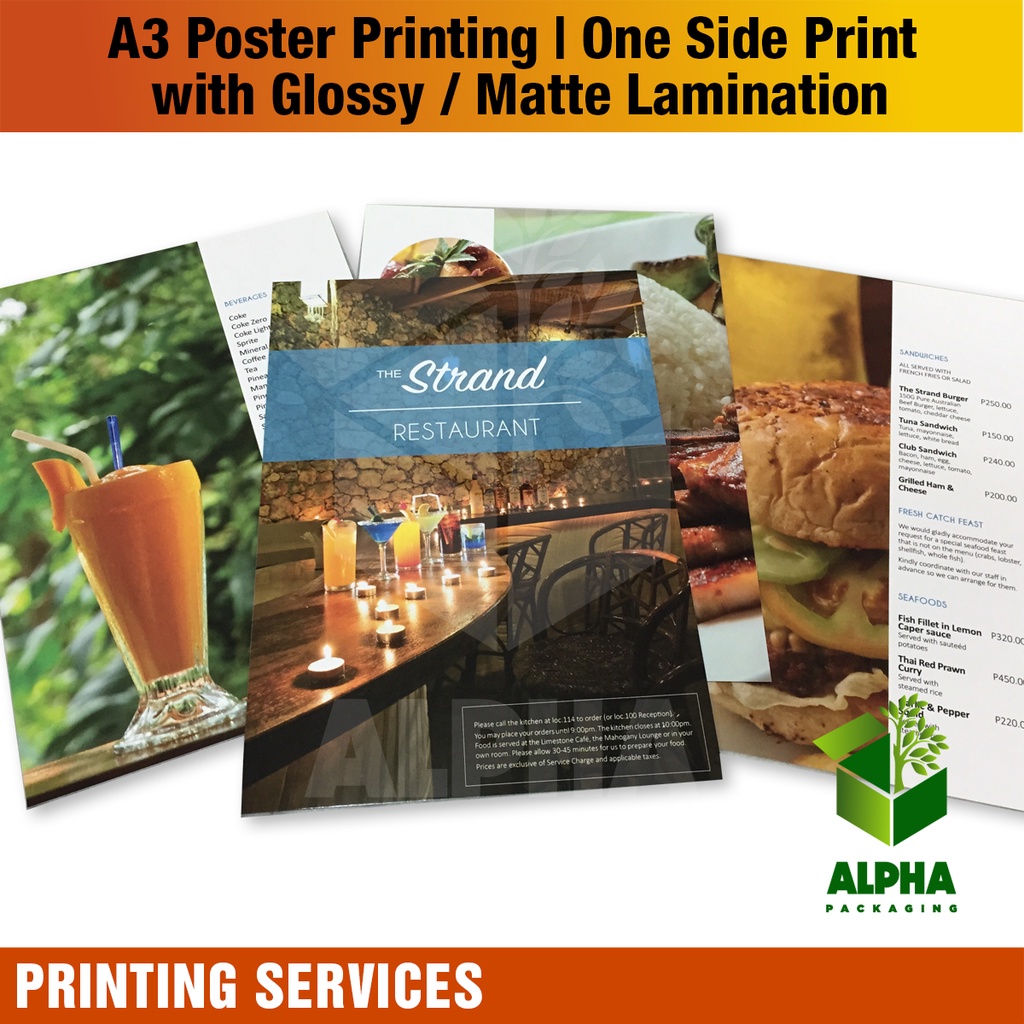 A3 Poster Printing Services One Side Print High Quality Digital ...
