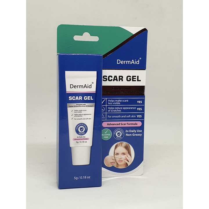 DermAid Scar Lightening Gel less visible Scars 10g | Shopee Philippines
