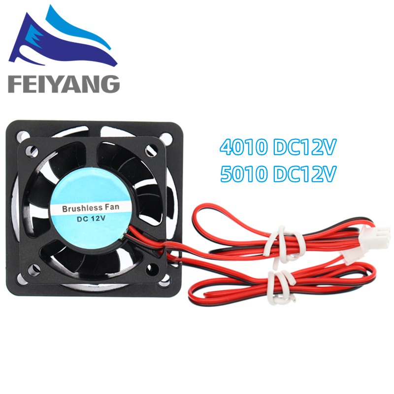 3D printer turbine Fan 4010 40x40X10 5010mm 50x50x10 2Pin Brushless Cooling Fan DC 12V Fan duct ...