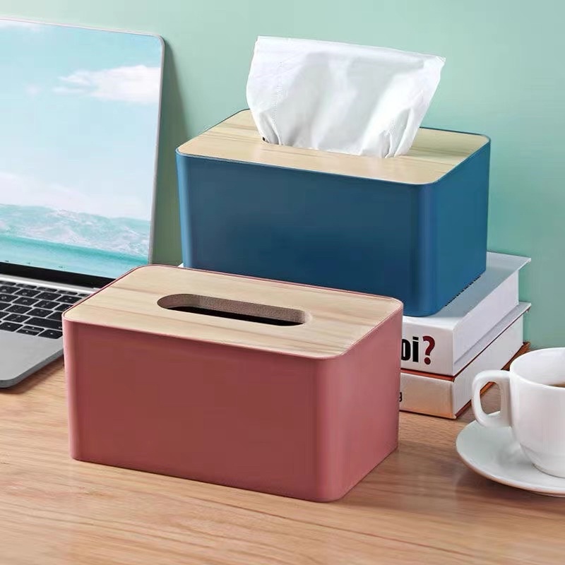 Desktop Tissue Box Paper Drawer Storage Box Home Restaurant Coffee ...