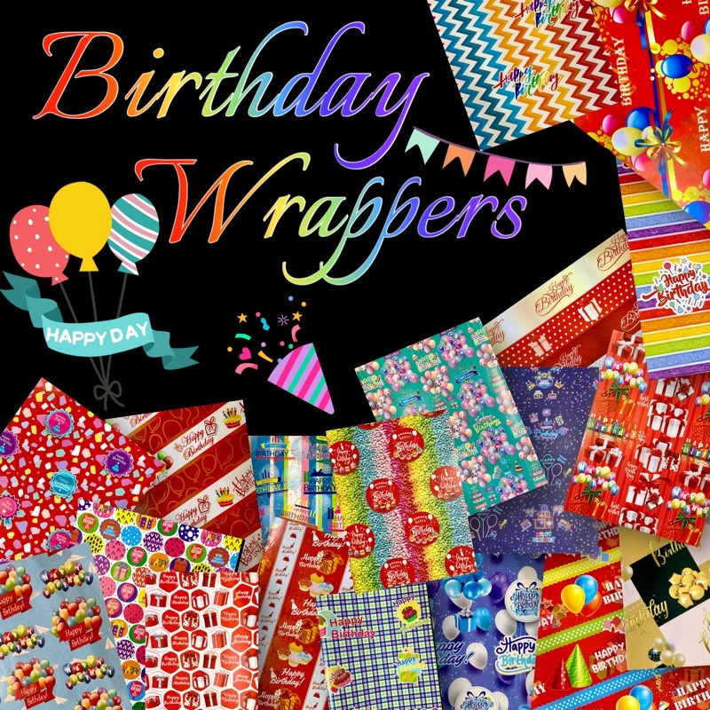 FSI - Birthday Coated Gifts Wrapper 10 pieces per pack per design ...