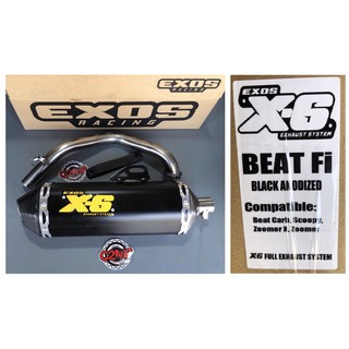 EXOS X6 Pipe Full Silent Type Nmax v1 Aerox v1 Mio Click Beat Sporty ...