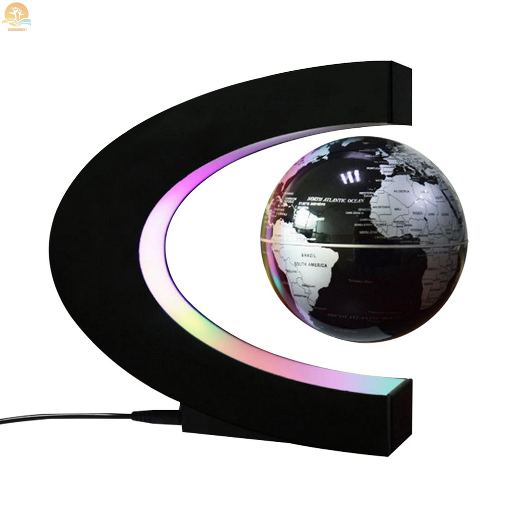 Ready Floating Globe 4 Inch Magnetic Levitation Rotating World Map with ...
