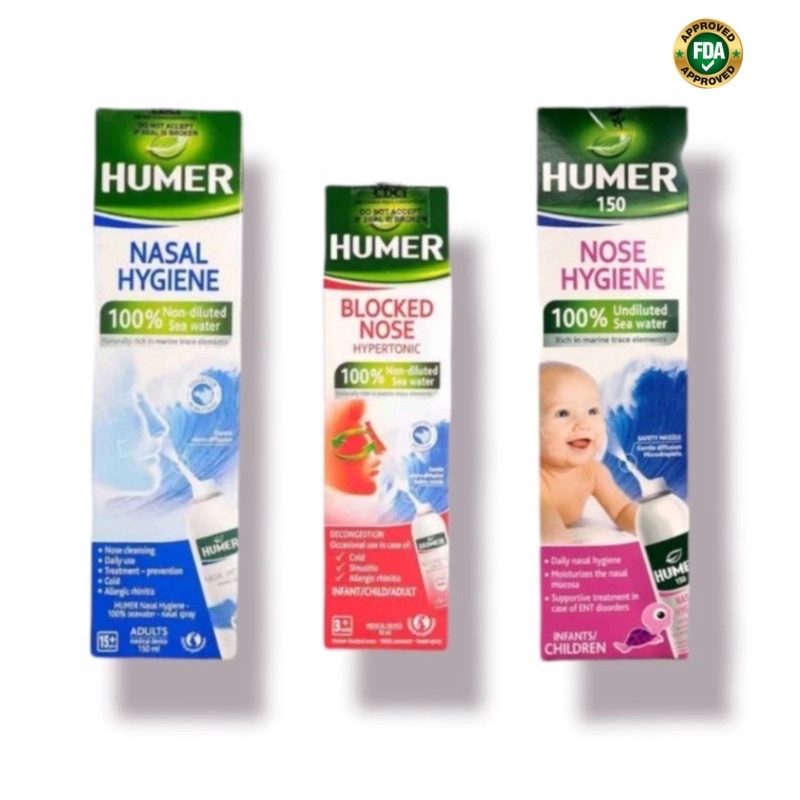 Humer Nasal Spray Blocked Nose, Nasal Hygiene, Nose hygiene for Infant ...