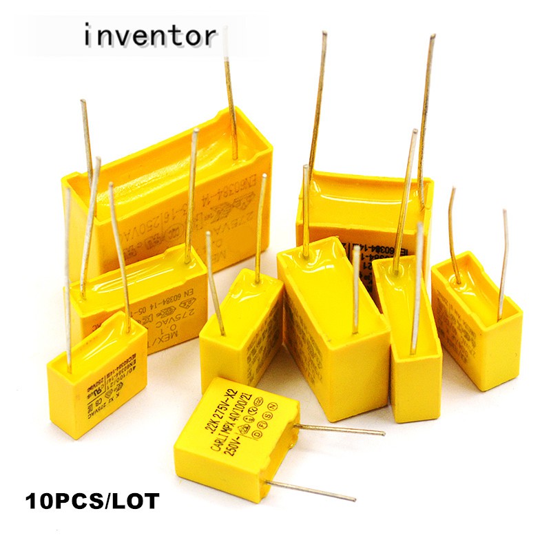 10PCS X2 Safety capacitor 275V 0.1uF 100nF 104K 0.22 0.47 0.68 uf 330nf 680 102K 103K 223K 224k ...