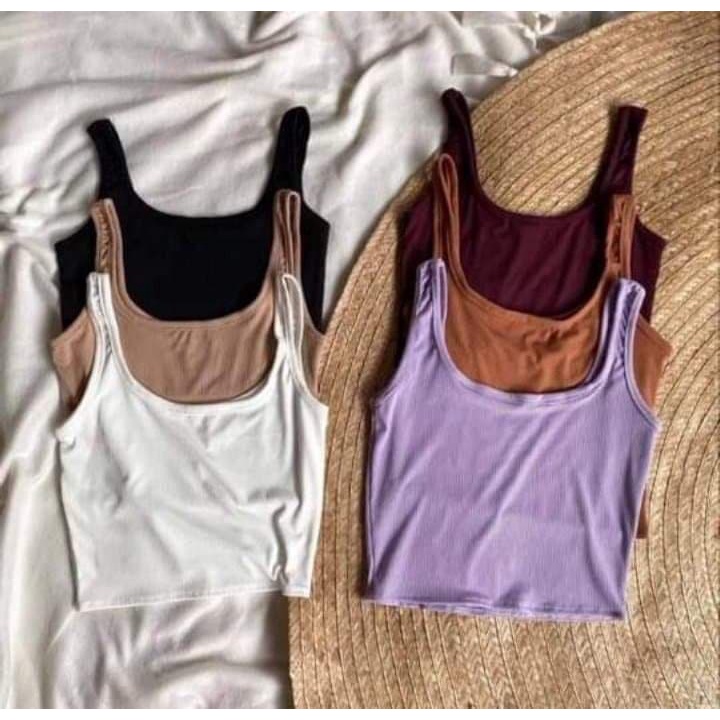 Cotton Sando Crop Top (Light Purple) | Shopee Philippines