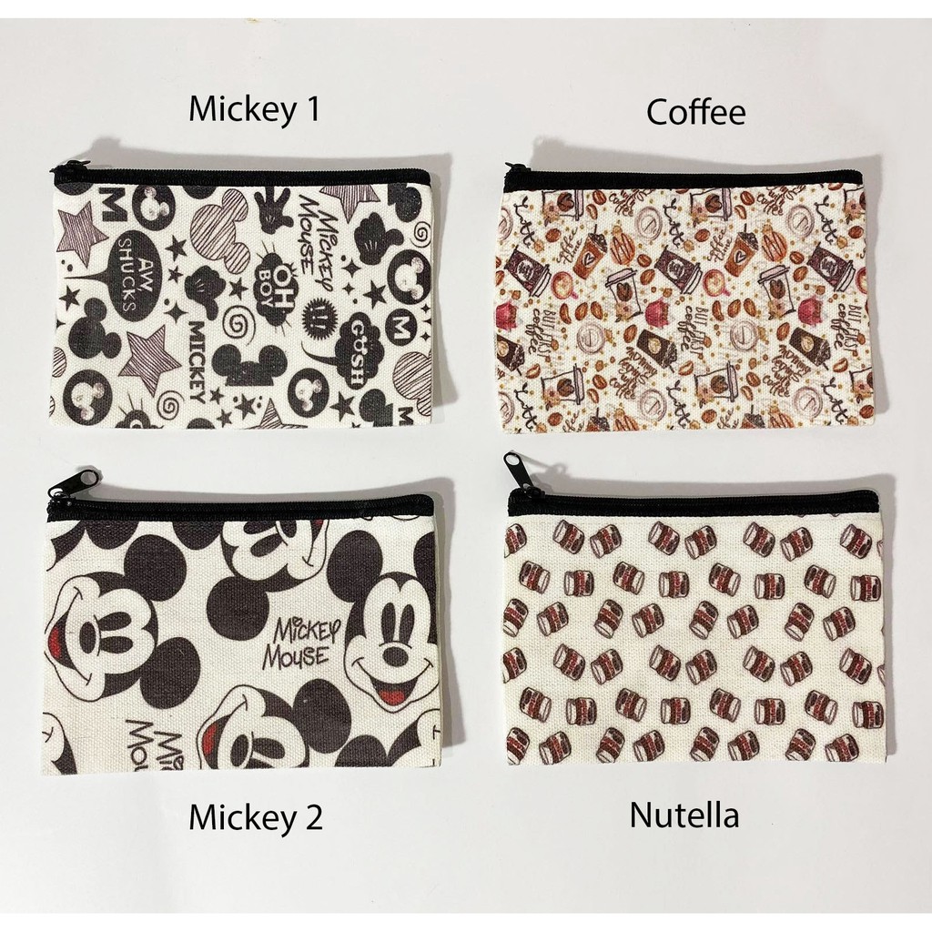 Katsa Wallet Printed Mickey Mouse Nutella Coffee High Quality Canvas ...