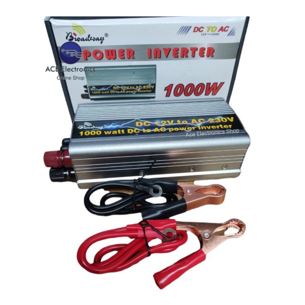 SOLAR POWER INVERTER 1000 WATTS DC 12V TO AC 230 VAC | Shopee Philippines