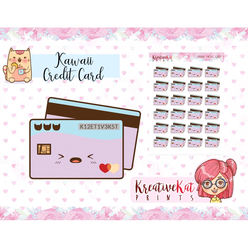 Kawaii Credit Card Stickers | Planner Stickers | Shopee Philippines