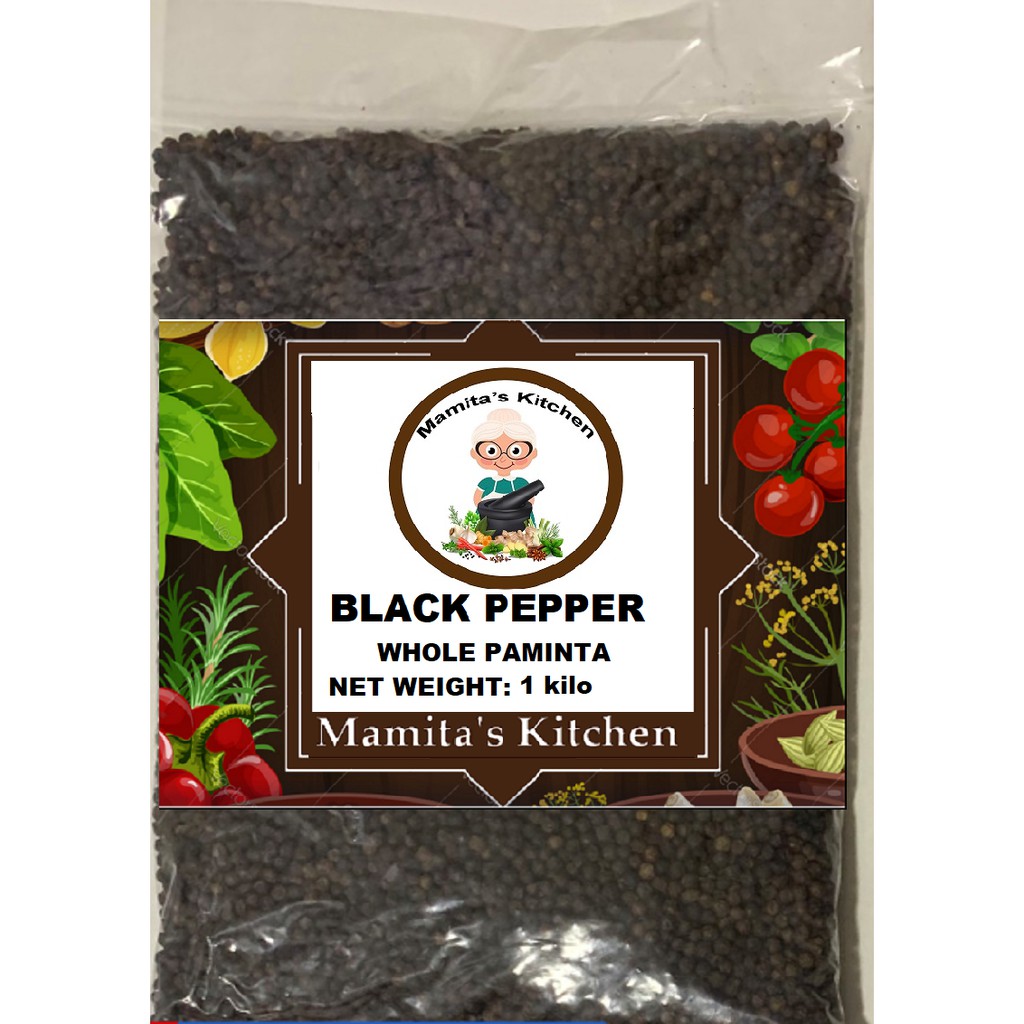 100% Black Pepper Paminta Whole -1 kilo | Shopee Philippines