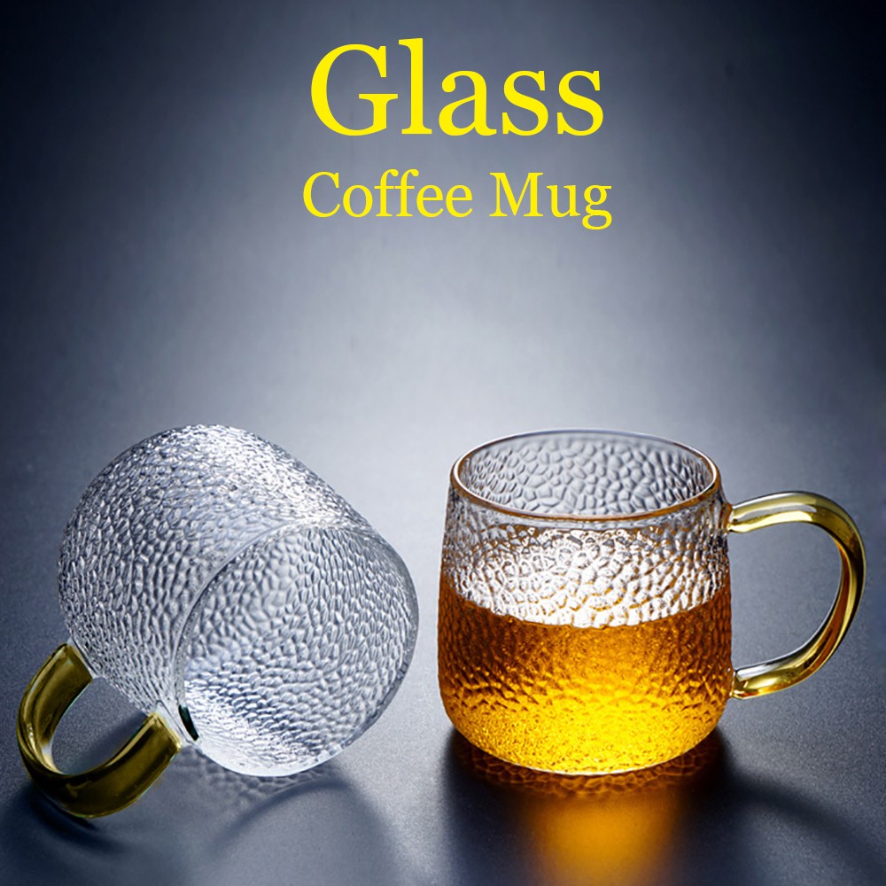 LOCAUPIN Hammered Textured Coffee Mug with Handle Hot and Cold Beverage ...