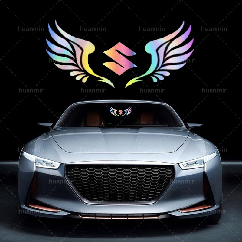 Suzuki Laser Reflective Sticker Car Logo Vinyl Stickers Waterproof Auto ...