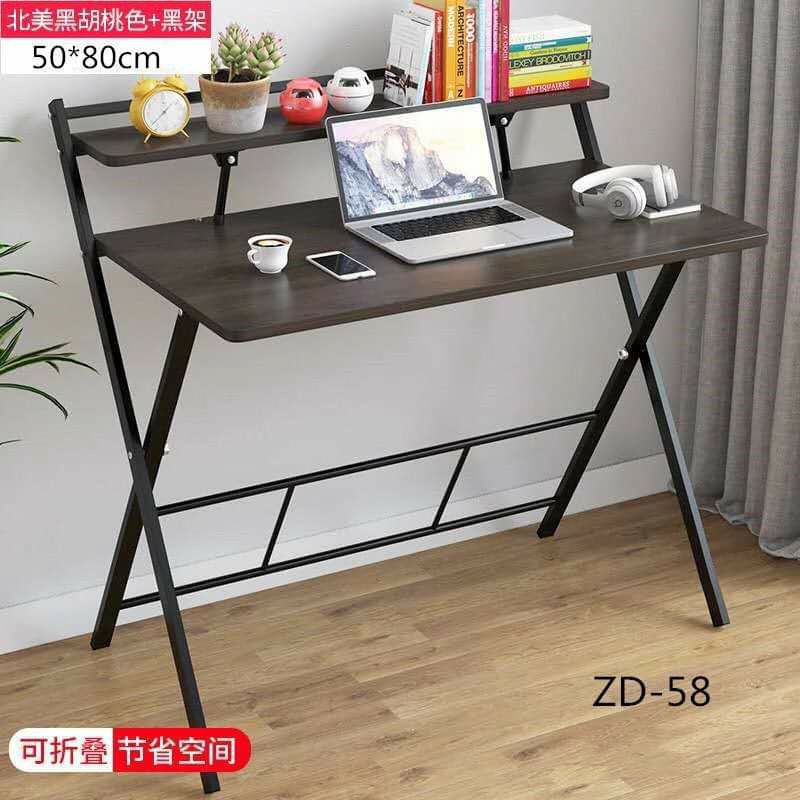 Foldable Table with Top Shelves (80cm x50cm) | Shopee Philippines