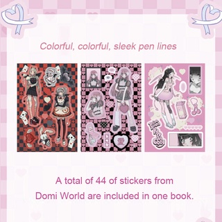 [DOMI WORLD] Illustration Lab Sticker Book - DOMI, MilkyHeart, ACOO (44 ...