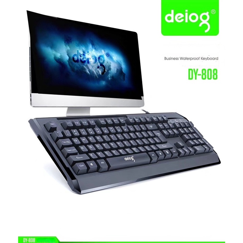 DEIOG DY-808 USB Wired Keyboard Office Style For PC Laptop Gaming ...