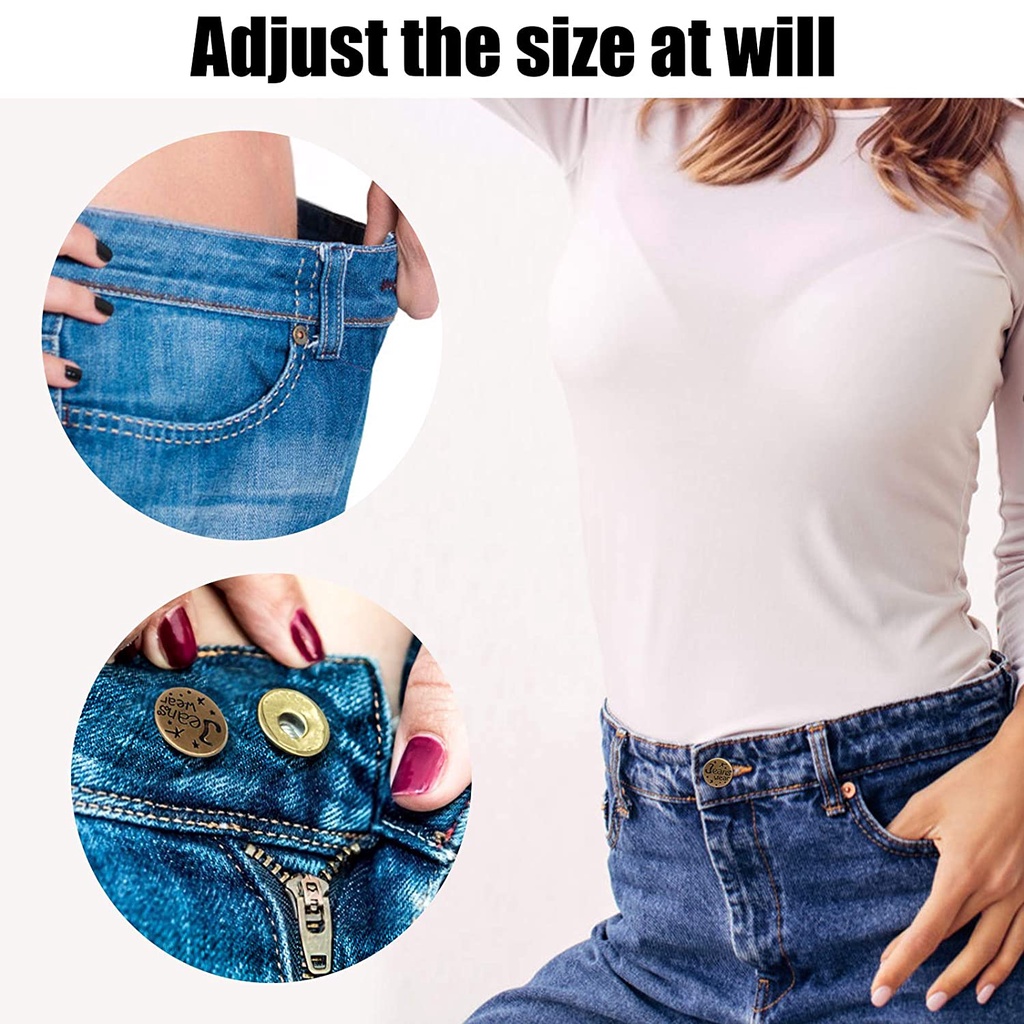 Button Pins for Jeans to Make Tighter Instant Buttons Jean Replacement ...