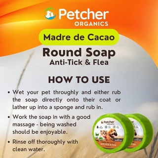 Petcher 50g Organic Madre De Cacao Anti Tick and Flea Pet Round Soap ...