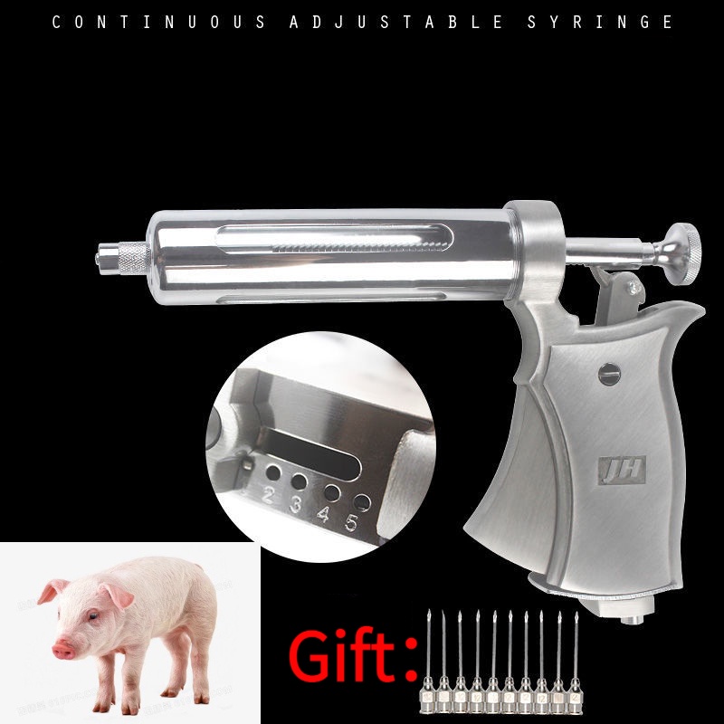 Veterinary Continuous Syringe Automatic Injector For Pigs, Cattle And ...