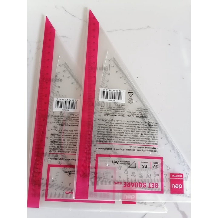 DELI DRAWING TRIANGLE 45X45 & 30X60 SET | Shopee Philippines