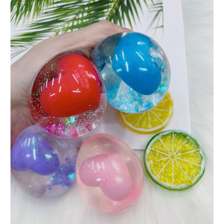 Decompression egg shape sticky ball toy water polo stick throw egg love ...