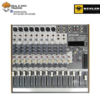 Kevler MIX-12BT Professional Mixer with 12 Channel 8 Mic / Line 2 Aux Mixer with 24 Bit 99 DSP ...