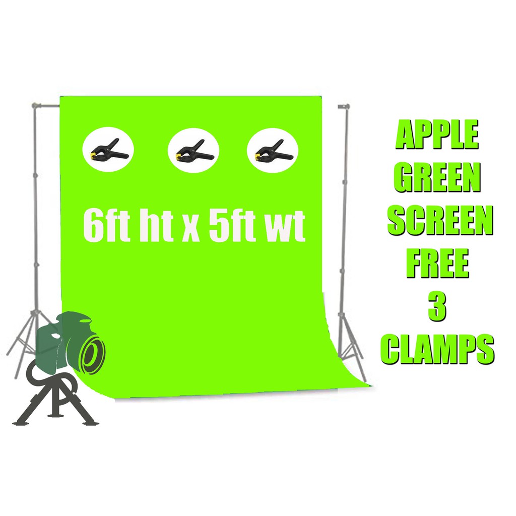 apple green screen with free 3 clamps | Shopee Philippines