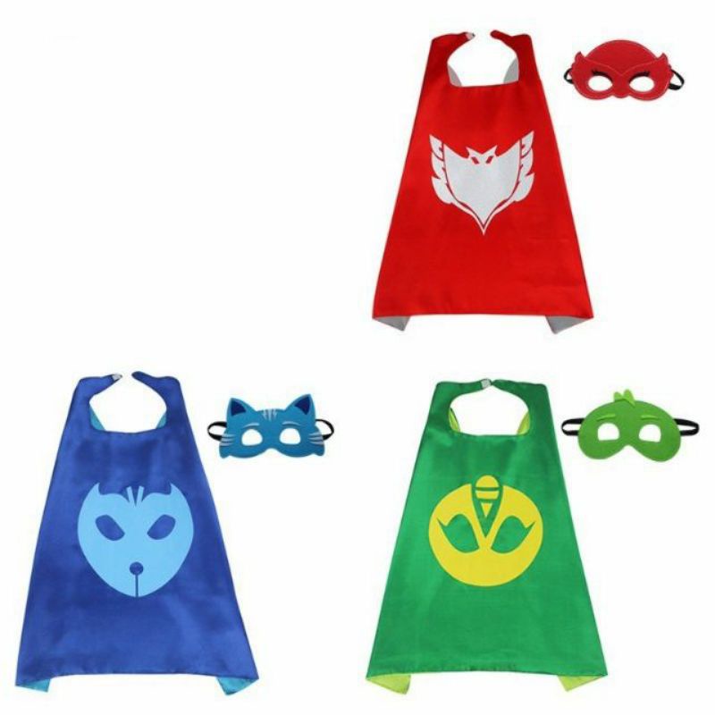Pj mask Character Cape & mask for baby kids(Owlette,Catboy,Gekko ...