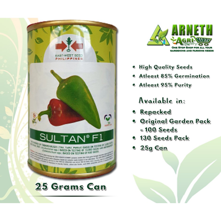EAST WEST SEEDS SULTAN F1 VARIETY CONICAL SWEET PEPPER SEEDS (25 GRAMS ...