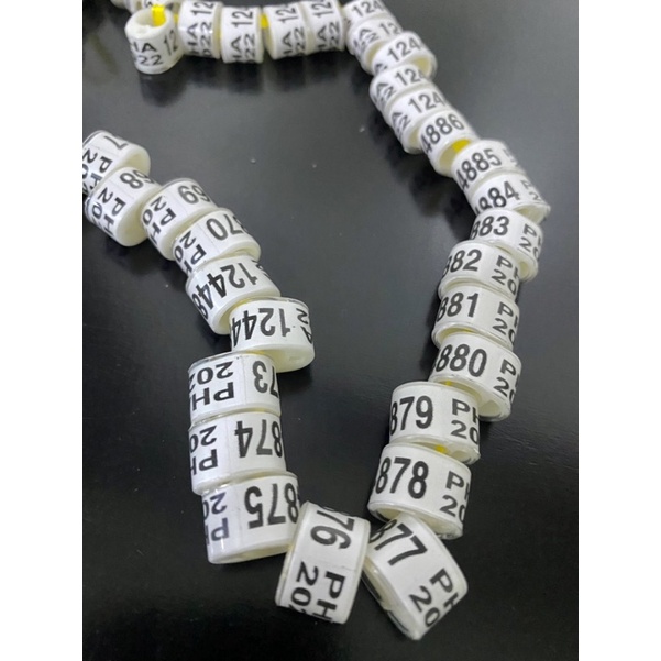 ORIGINAL PHA Pigeon rings fancier band 2022 white per piece | Shopee ...