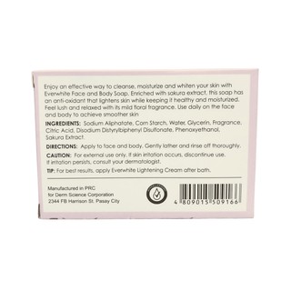 Everwhite kit (contains Everwhite lightening cream, Sakura soap, Triple ...