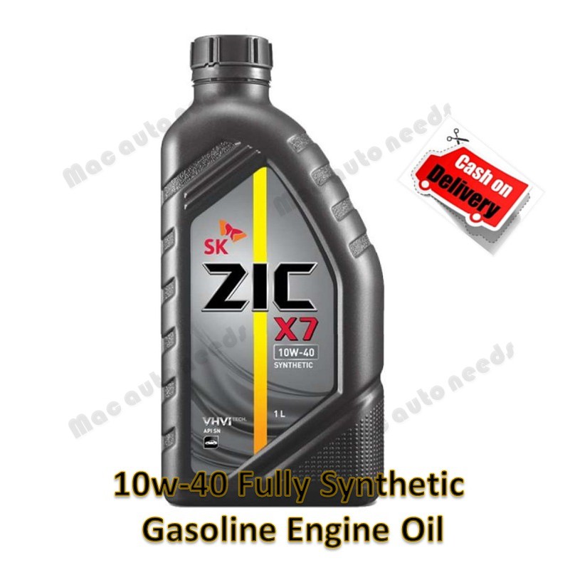 Zic x7 10w40 Fully Synthetic Gasoline Engine oil 1L | Shopee Philippines