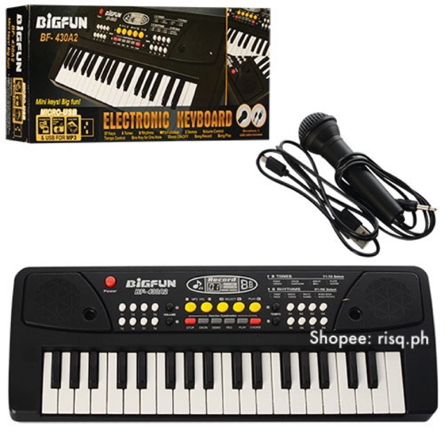 Simulate Piano Electric Keyboard Big Fun Battery Operated Sounds Toy ...