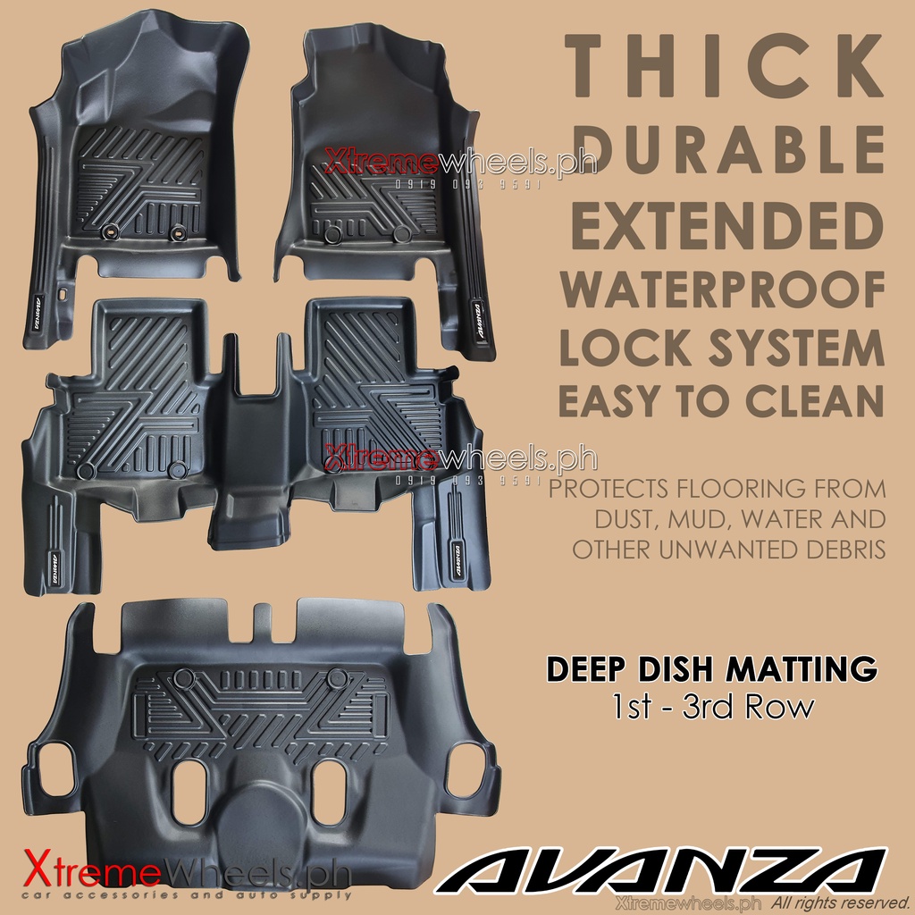 Toyota Avanza 2022-2023 5D Super Extended Deep Dish matting Thailand ...