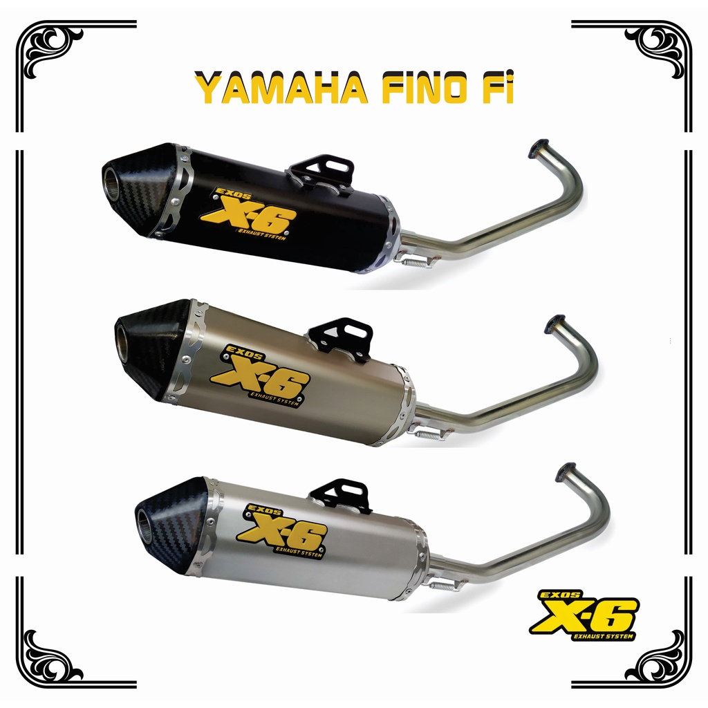 EXOS X6 Yamaha Fino Fi Full Exhaust System | Shopee Philippines