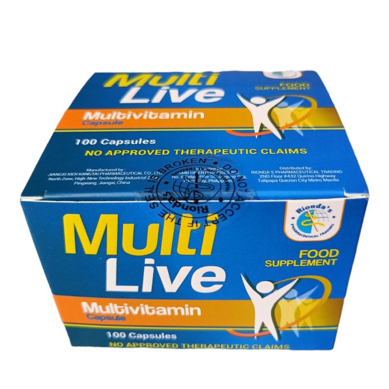 MULTILIVE Multivitamins MultiLive100 capsules | Shopee Philippines