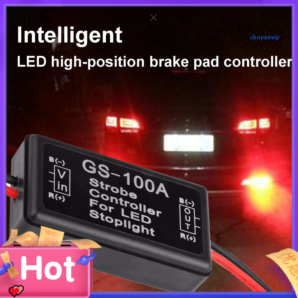 Shopeevip Waterproof Strobe Controller High Brake LED Stop Light Controller for DC12-24V Motor ...