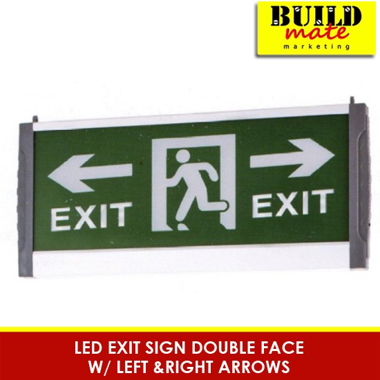 LED Exit Sign Double Face W/ Left and Right Arrows LEL-Z01GTE-2 ...