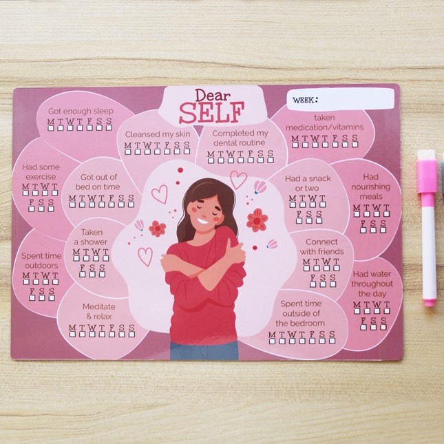 SELF-CARE CHECKLIST (Erasable, Magnetic) | Shopee Philippines
