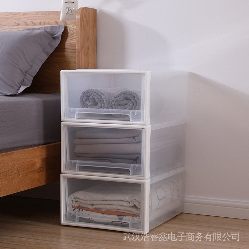 Multipurpose Wardrobe Clothes Stackable Plastic Storage Box Drawer ...