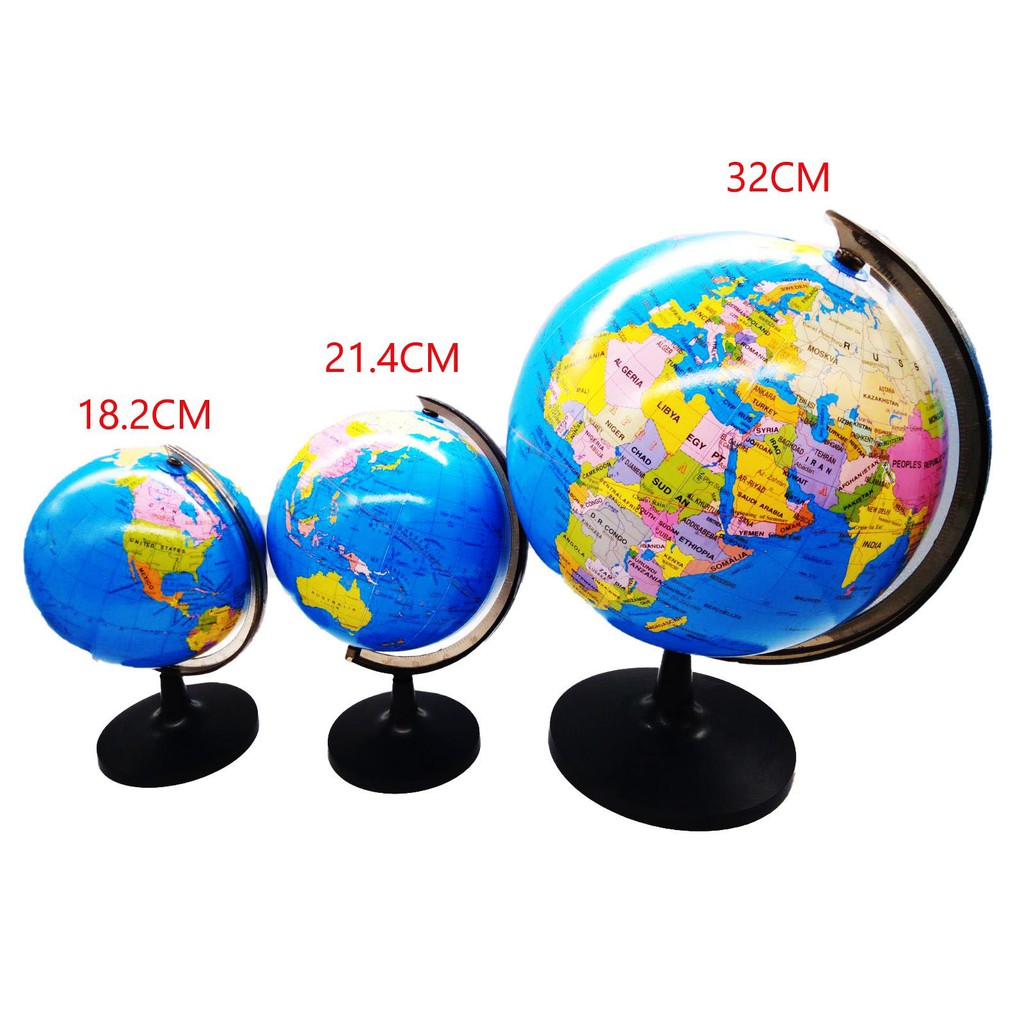World Map Globe Rotating Map Educational Learning Geography | Shopee ...