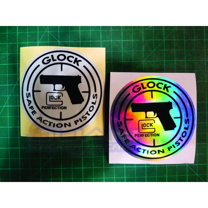 Glock Logo Round Sticker Decals for Car & Motorcycles 4x4 inches ...