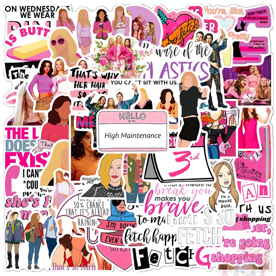 Mean Girls Series 02 Stickers 50Pcs/Set Campus Youth Movie DIY Fashion ...