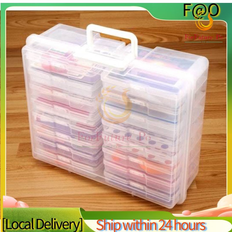 [COD]Large storage box with 16 mini boxes for storing cables, medicines ...